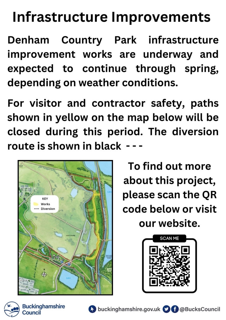 Works to improve access through Denham Country Park are now underway ...