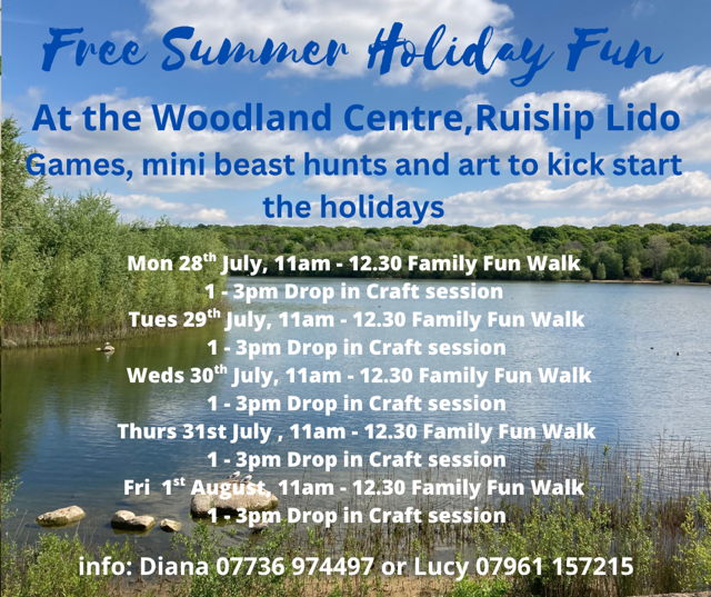 Free Summer Holiday Fun Activities at the Woodland Centre Ruislip Lido ...